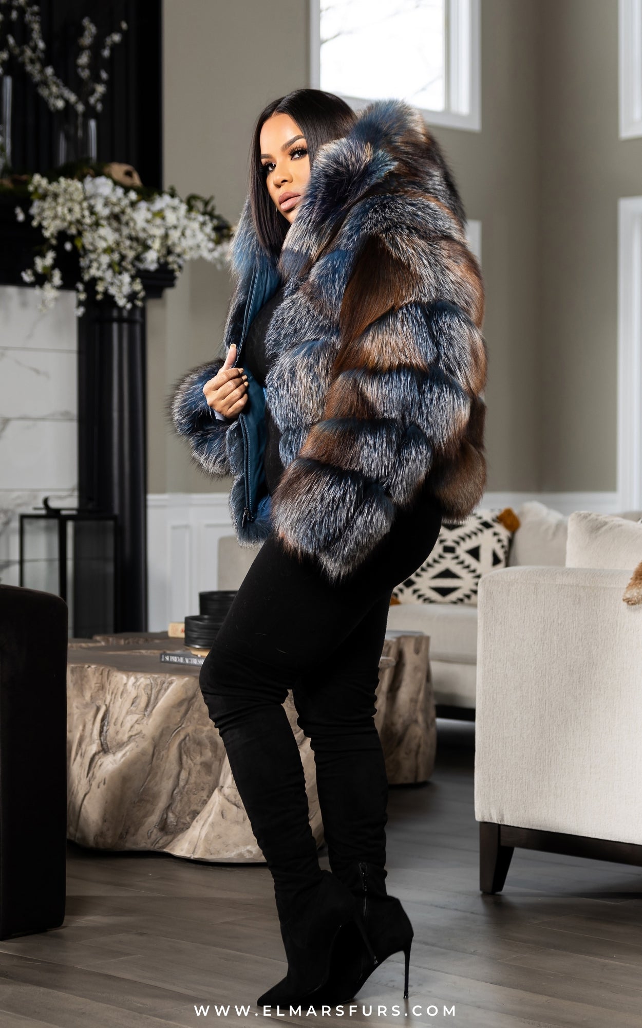 Multi Color Fox Jacket – ElMar's Furs